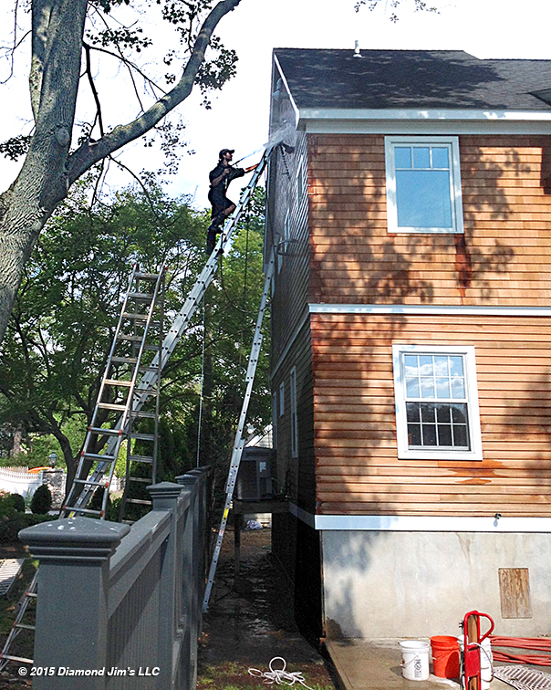 Ladder Work Involved in Power Washing | Connecticut Power Washing